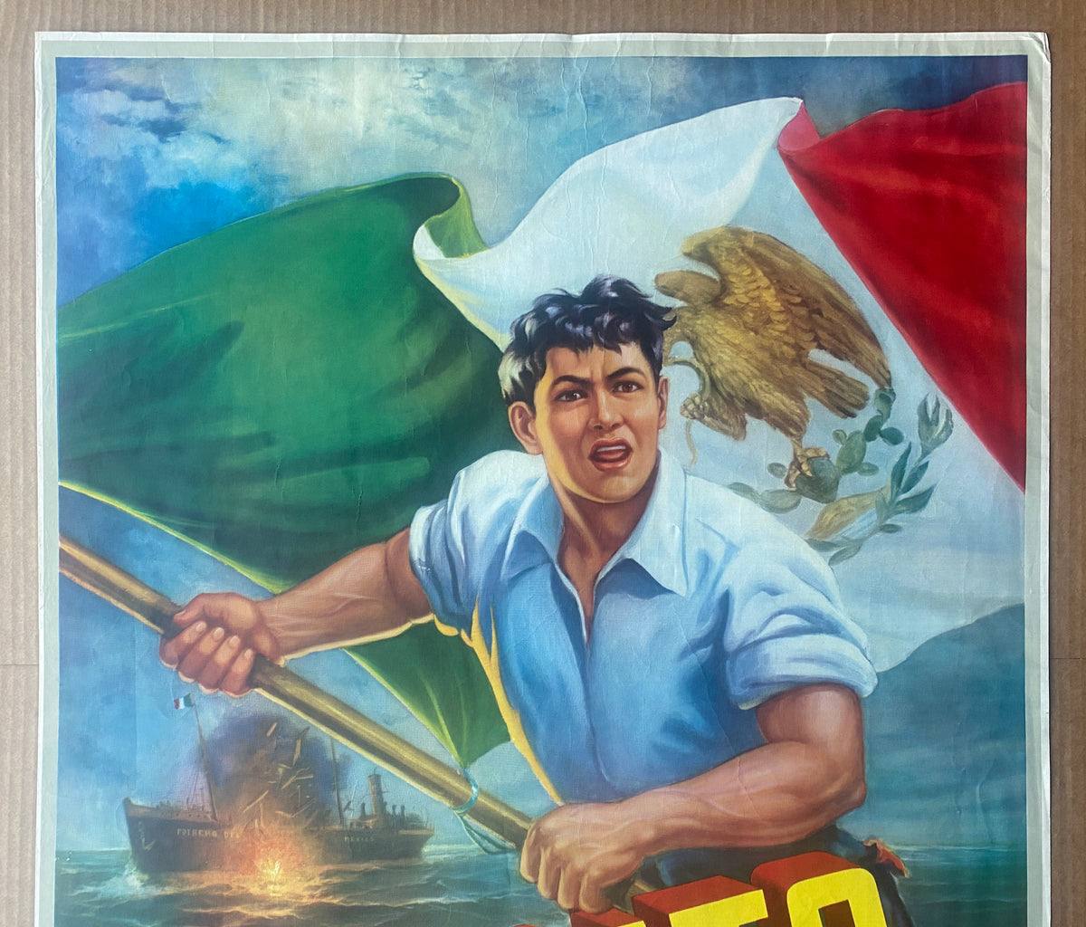 c.1942 El Grito de Guerra The War Cry Mexican Recruiting Mexico WWII R ...