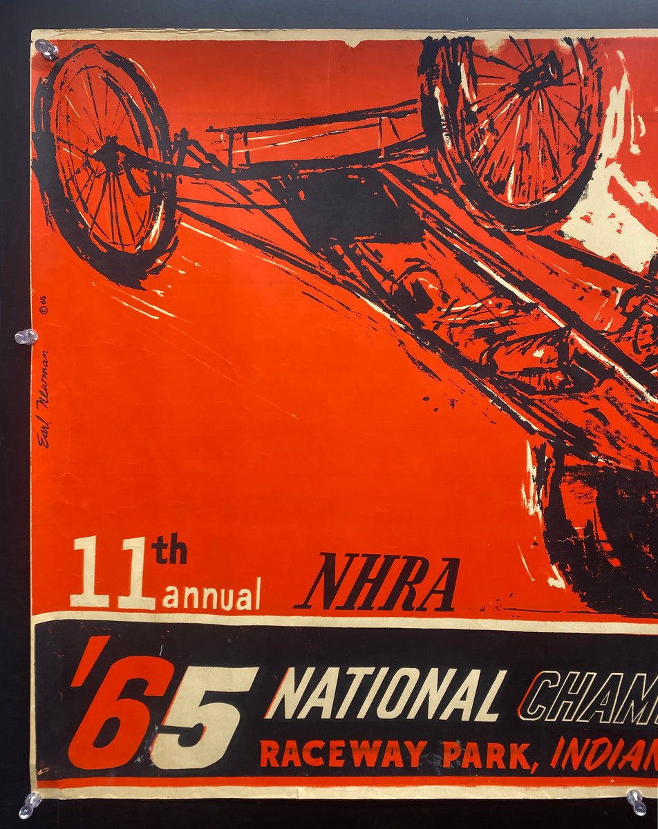 1965 NHRA National Championship Drag Races Poster by Earl Newman Indy ...