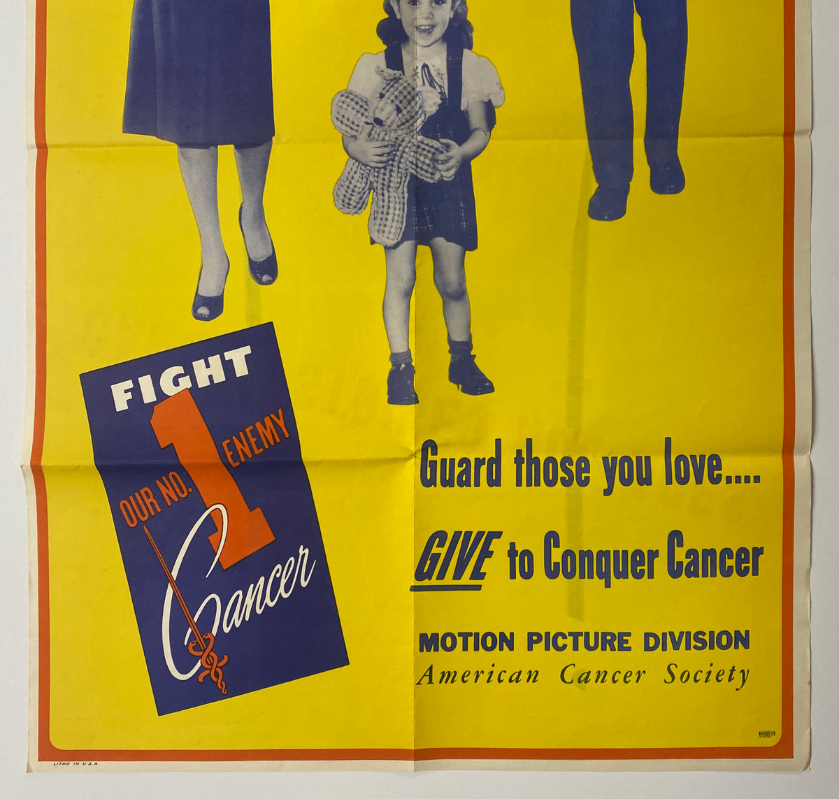 1940s Cancer Strikes All Ages American Cancer Society Theater Poster ...