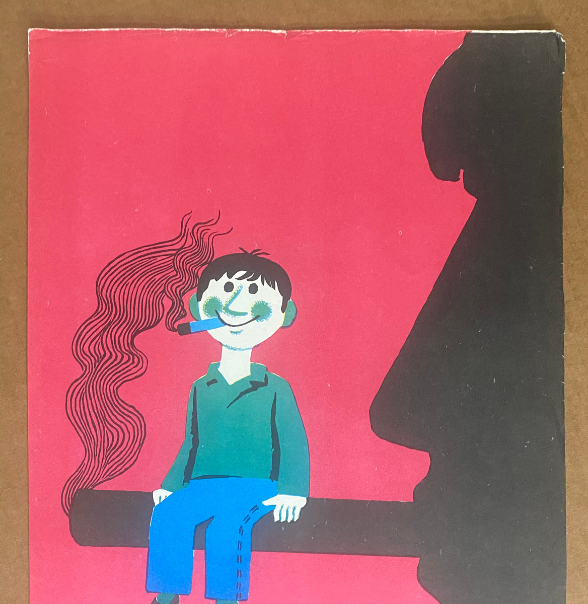 c.1970s Soviet Union Anti-Tobacco Anti-Smoking Poster Bad Example Kids ...