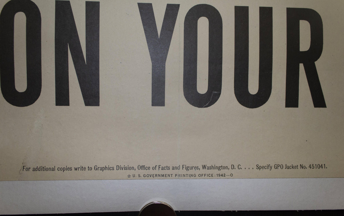 1942 Somebody Blabbed Don't Talk About Ship Movements! WWII Poster ...