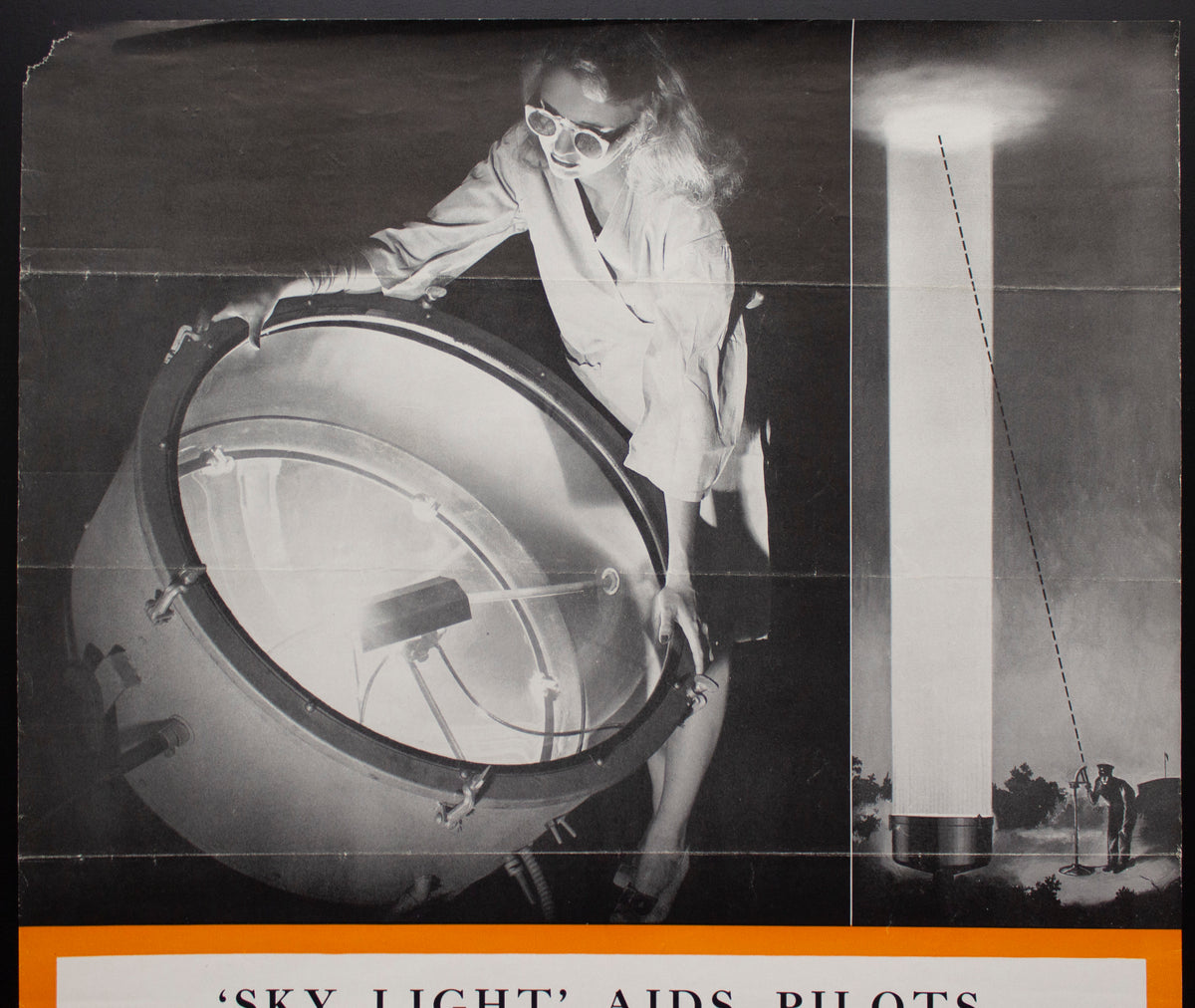 1945 Westinghouse Sky Light Searchlight Cloud Ceiling Detector Poster ...